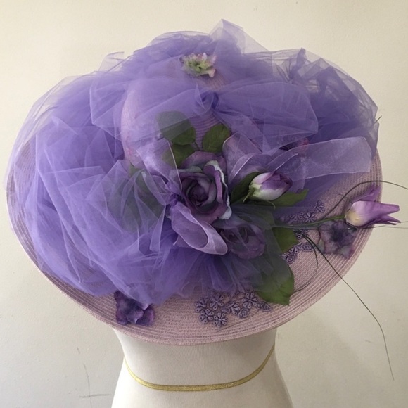 Vintage | Accessories | Vintage Lavender Floral Hat | Poshmark